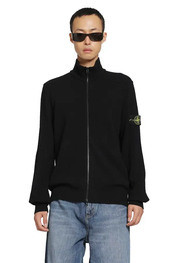 Stone Island Wool Zip-up Jumper
