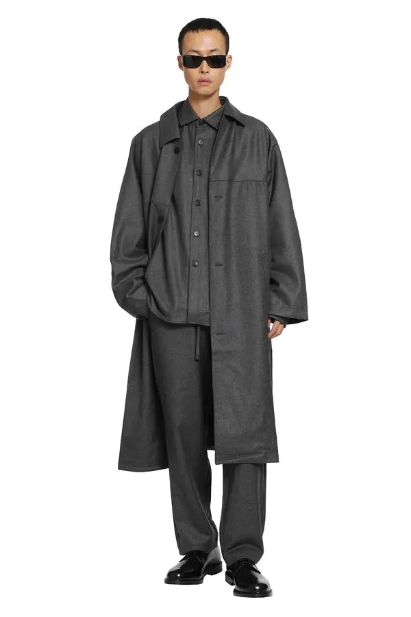 ROSE BURRITO Wool Flannel Coat
