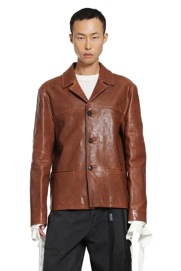ANN DEMEULEMEESTER Pareli Leather Caban