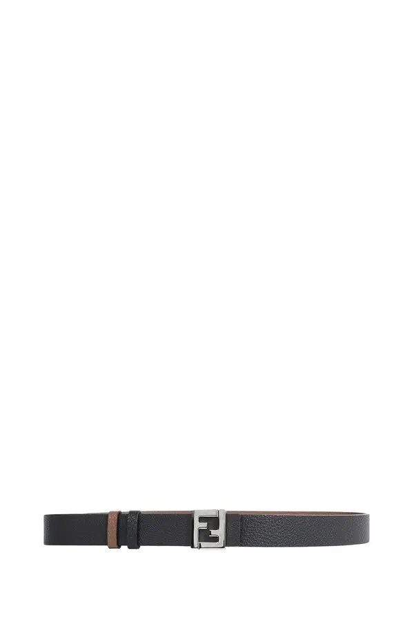 Fendi Reversible Belt With Ff Buckle - Black