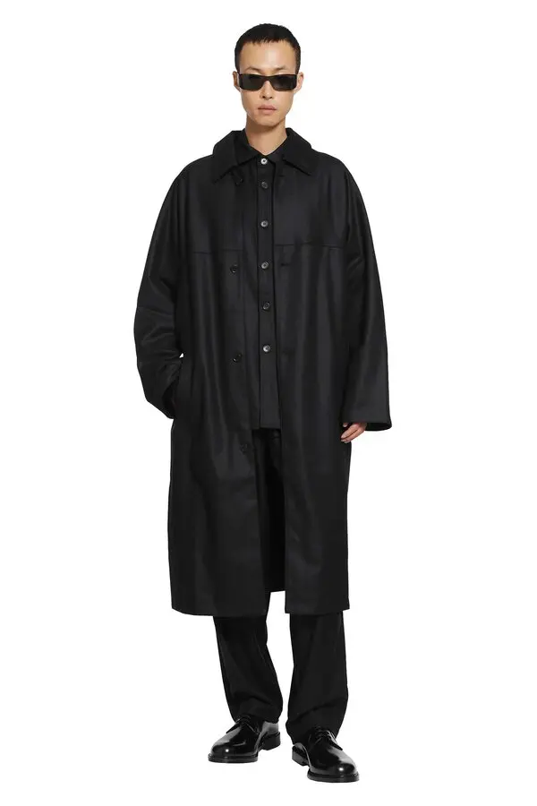 ROSE BURRITO Wool Flannel Coat