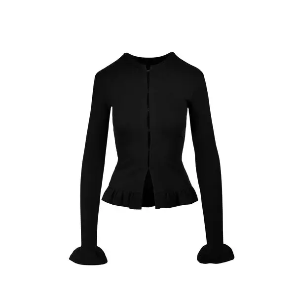 IOANA CIOLACU Daffodil Ribbed Cotton Blouse