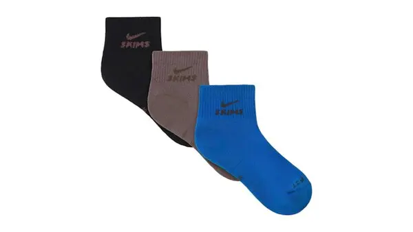 Nike X Skims Dri-fit Quarter Crew Sock - Cobalt Blue