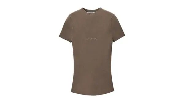 Alexander Wang Jacquard Logo Short Sleeve Crewneck Sweatshirt Top