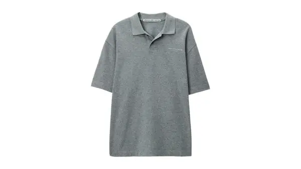 Alexander Wang Allover Hotfix Short Sleeve Polo Tee Shirt