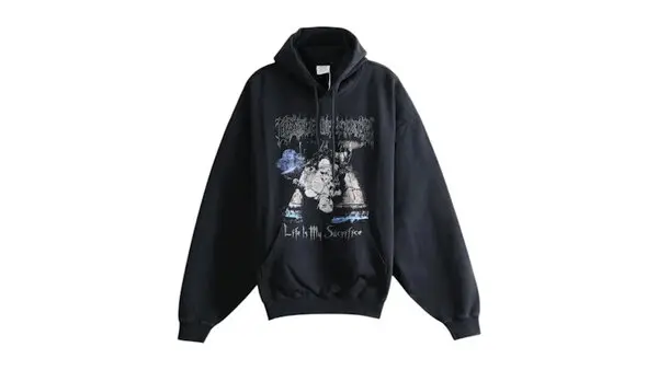 Vetements Cof Sacrifice Hoodie - Washed Black