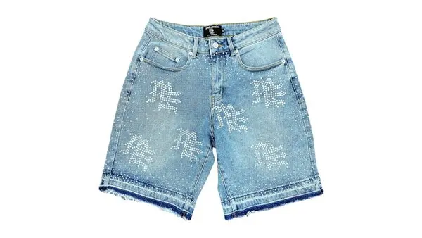 Mixed Emotion Rhinestone Denim Shorts