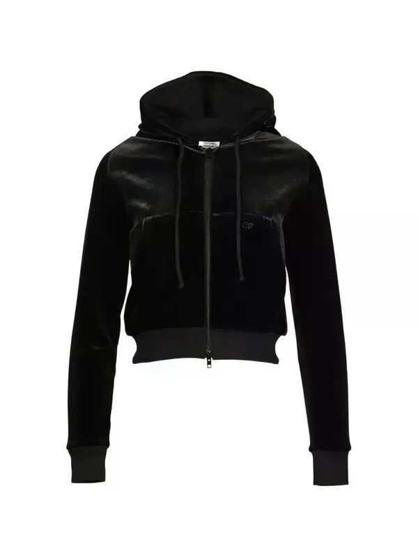 Vetements Velvet Zip-up Hoodie