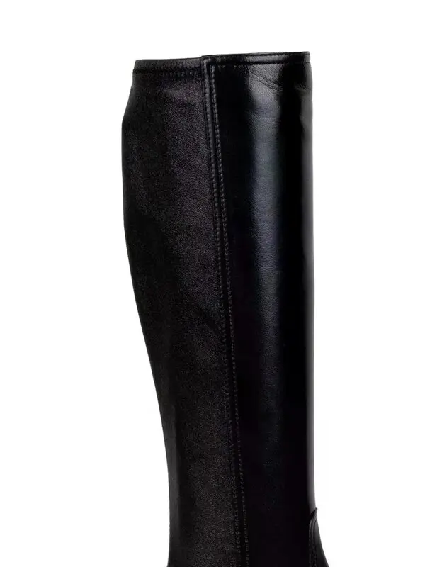 LORENZO MASIERO Polished Leather Knee-length Boots