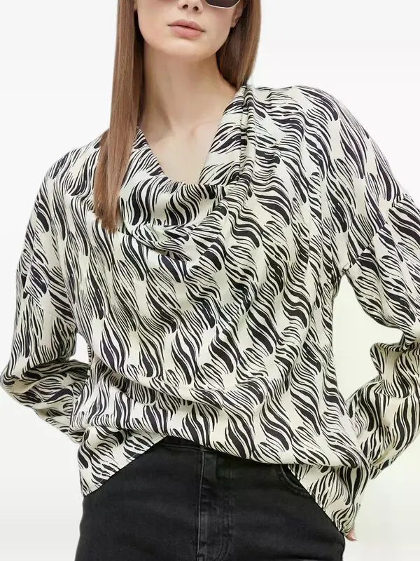 Sisley Tie-fastening V-neck Top