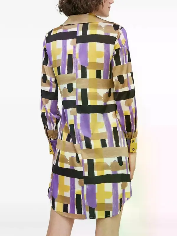 Sisley Twisted-print Mini Dress