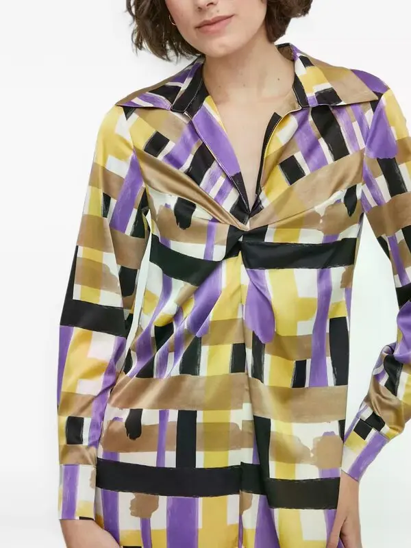 Sisley Twisted-print Mini Dress