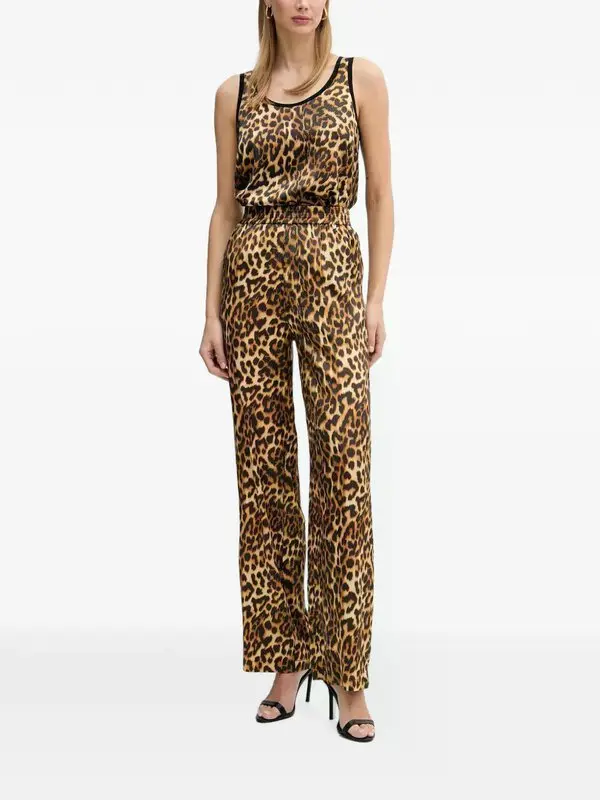 SILVIAN HEACH Animal Print Trimmed Top