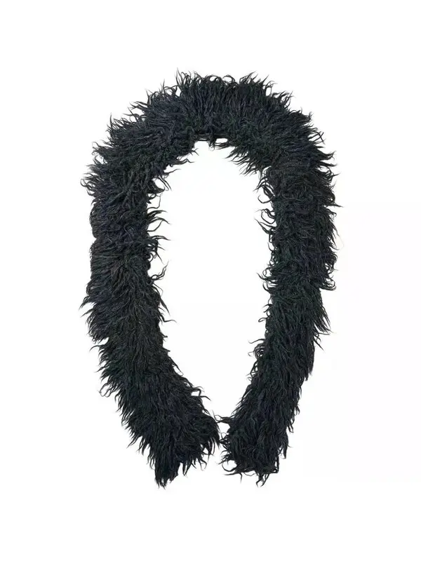 DOUBLET Fuzzy-knit Scarf - Black