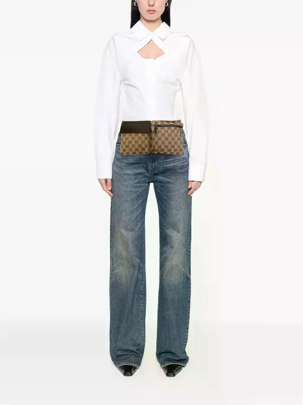 Gucci Gg Canvas Double Pocket Belt Bag