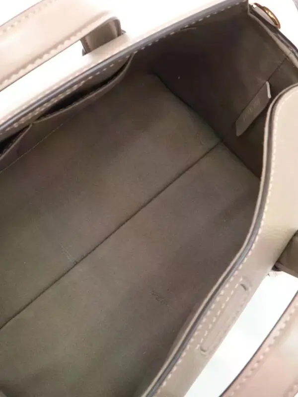 Fendi Leather 365 Boston Bag Satchel - Grey