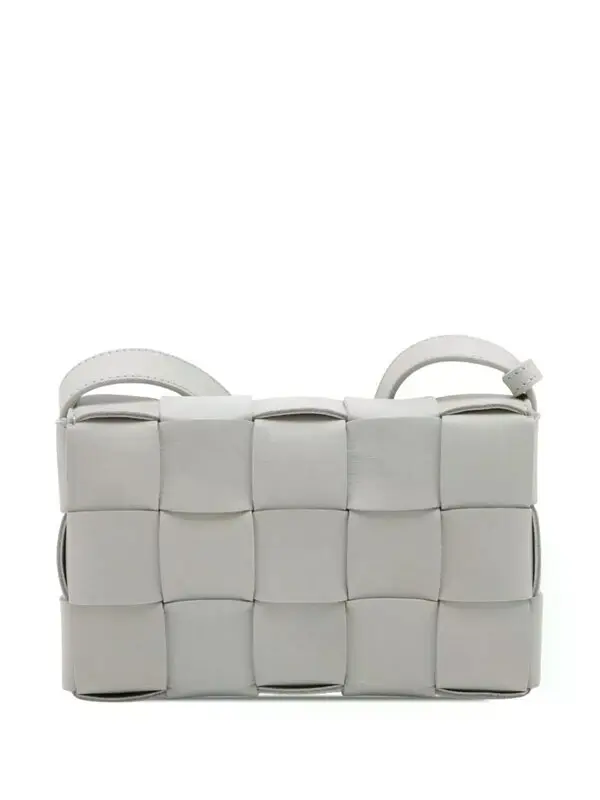 Bottega Veneta Nappa Intrecciato Cassette Crossbody Bag - Grey