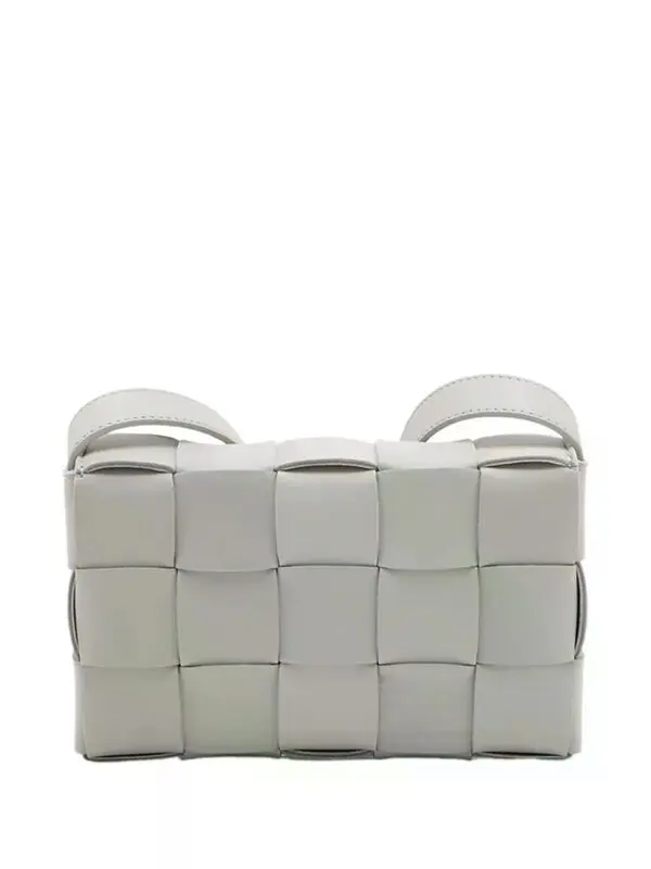 Bottega Veneta Nappa Intrecciato Cassette Crossbody Bag - Grey