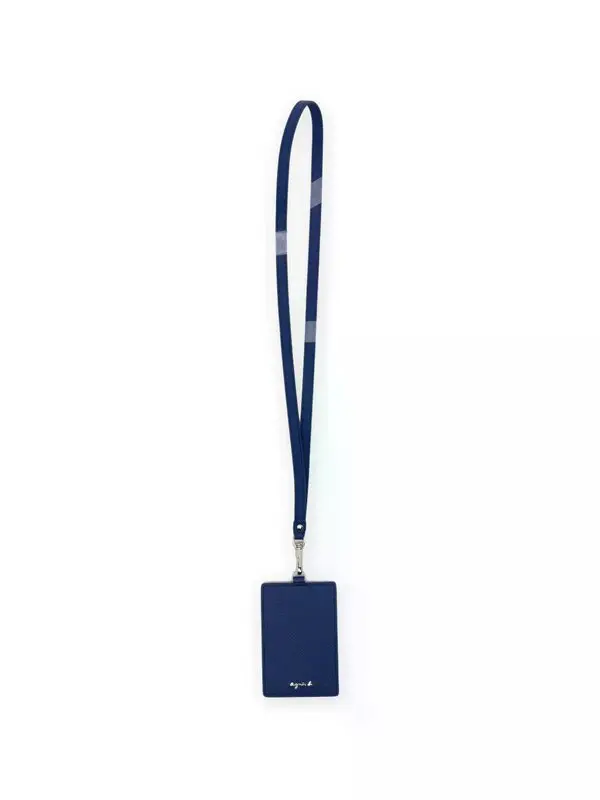 AGNES B. Leather Pass Holder - Blue