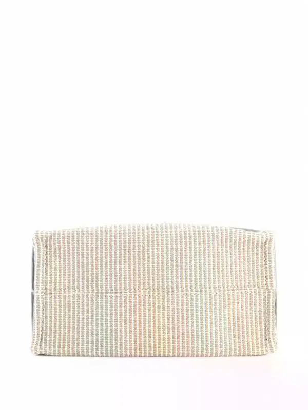 Celine Cabas Thais Triomphe Striped Canvas Small Tote Bag