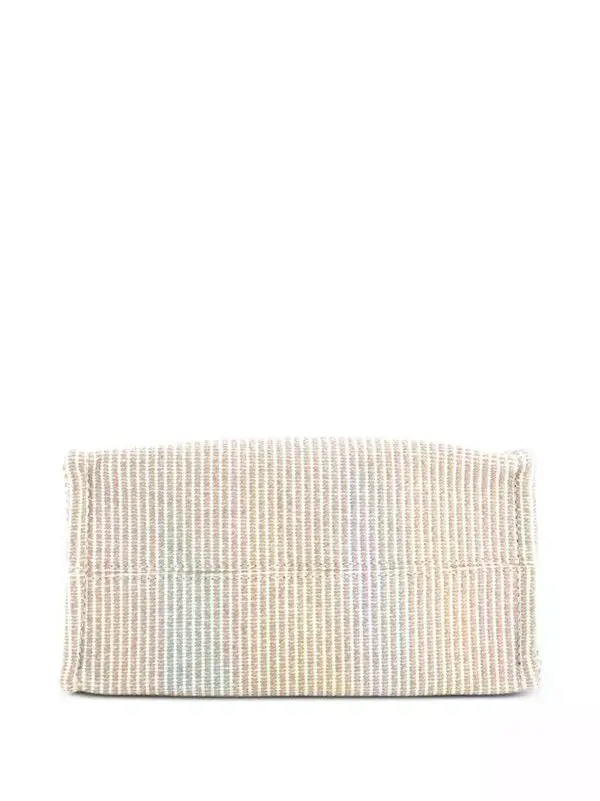 Celine Cabas Thais Triomphe Striped Canvas Small Tote Bag