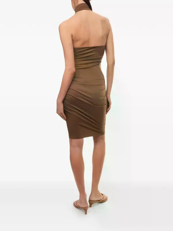 12 STOREEZ Emily Ruched Halterneck Mini Dress