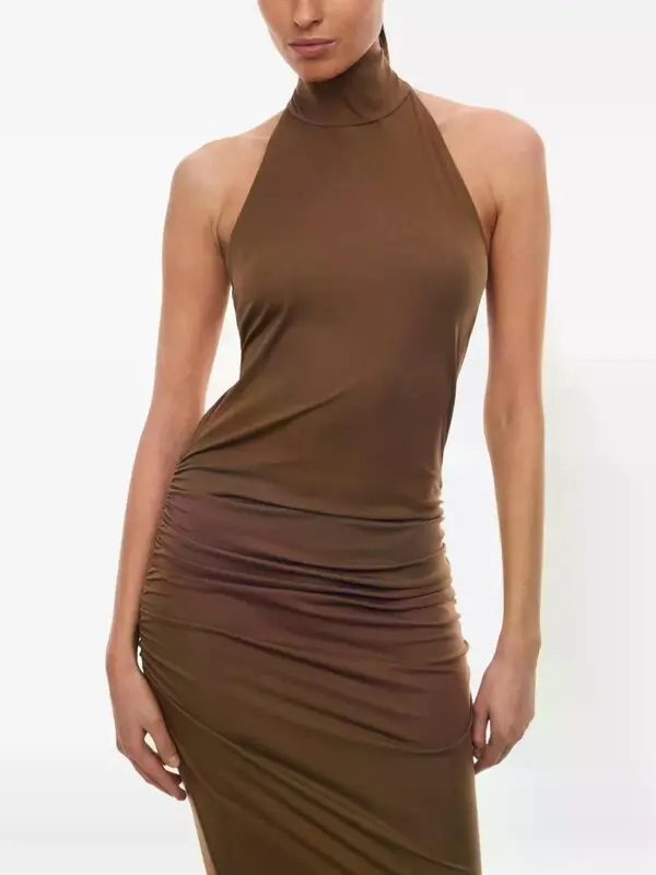 12 STOREEZ Emily Ruched Halterneck Mini Dress
