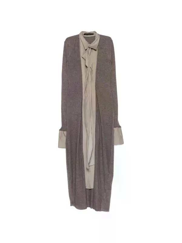 YEHUAFAN Layered-design Ruffle-detail Dress