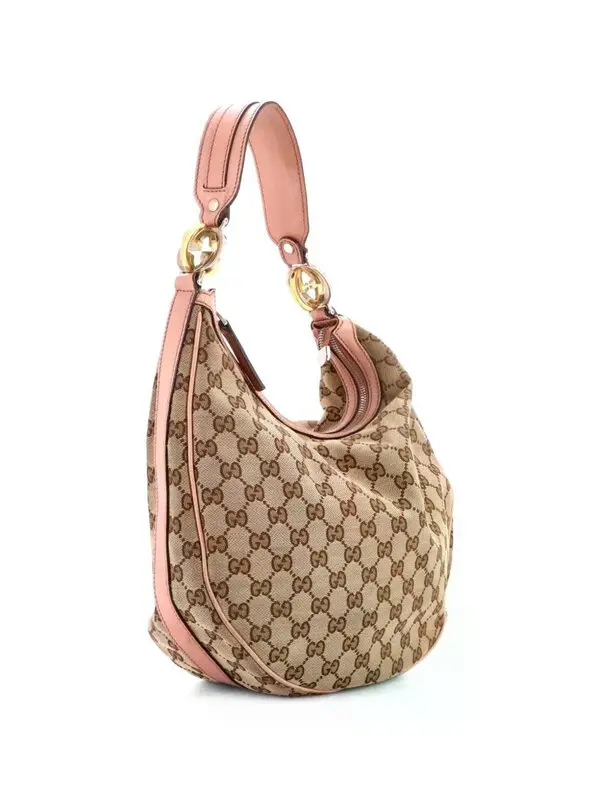 Gucci Twins Gg Canvas Medium Hobo Bag
