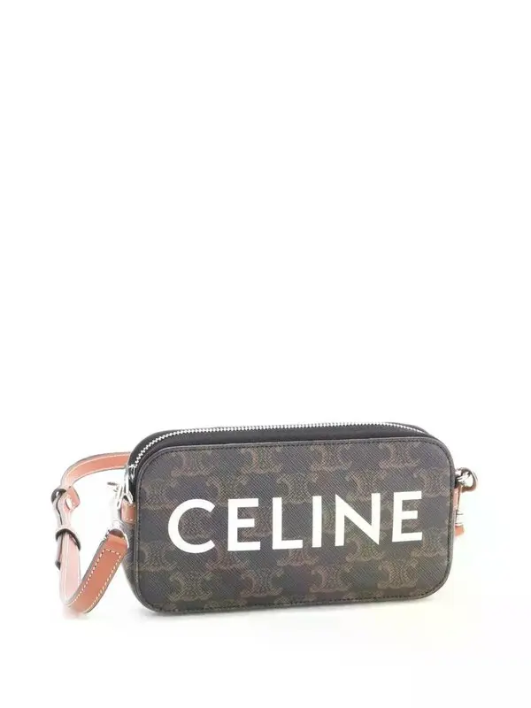 Celine Horizontal Pouch Crossbody Bag In Triomphe Coated Canvas