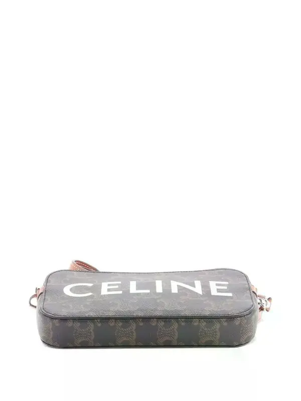 Celine Horizontal Pouch Crossbody Bag In Triomphe Coated Canvas