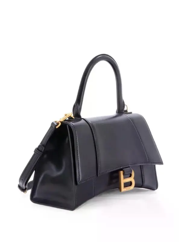 Balenciaga Hourglass Top Handle Bag Leather Satchel