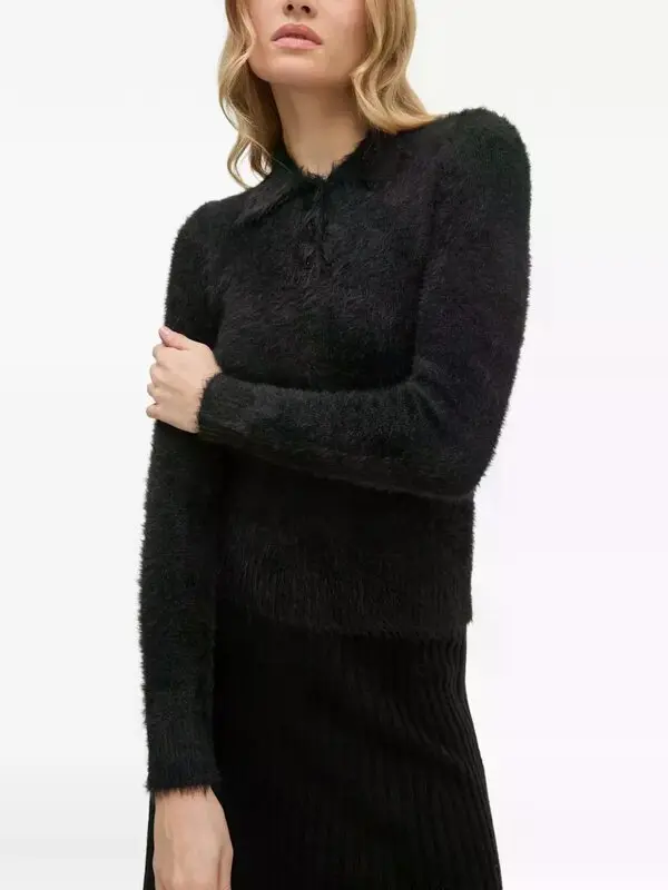 Sisley Buttoned Polo-collar Jumper