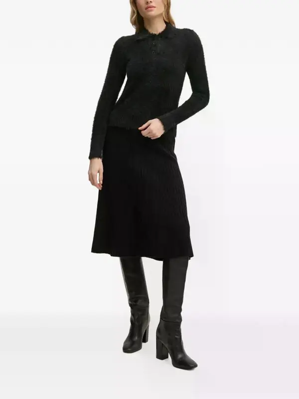Sisley Buttoned Polo-collar Jumper