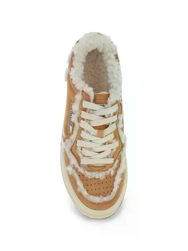 AUTRY Shearling-trim Platform Sneakers
