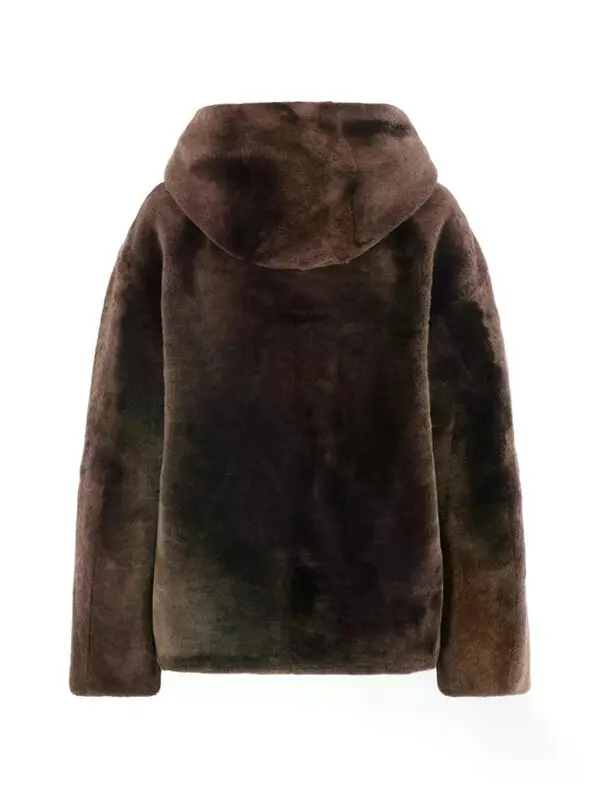 YVES SALOMON Hooded Shearling Jacket