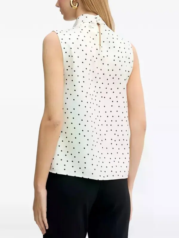 SILVIAN HEACH Polka Dot Tie-neck Top