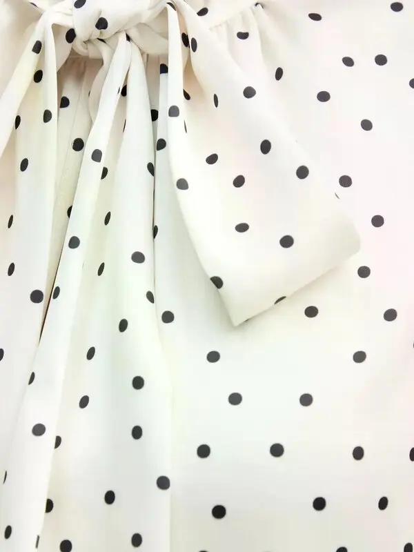 SILVIAN HEACH Polka Dot Tie-neck Top