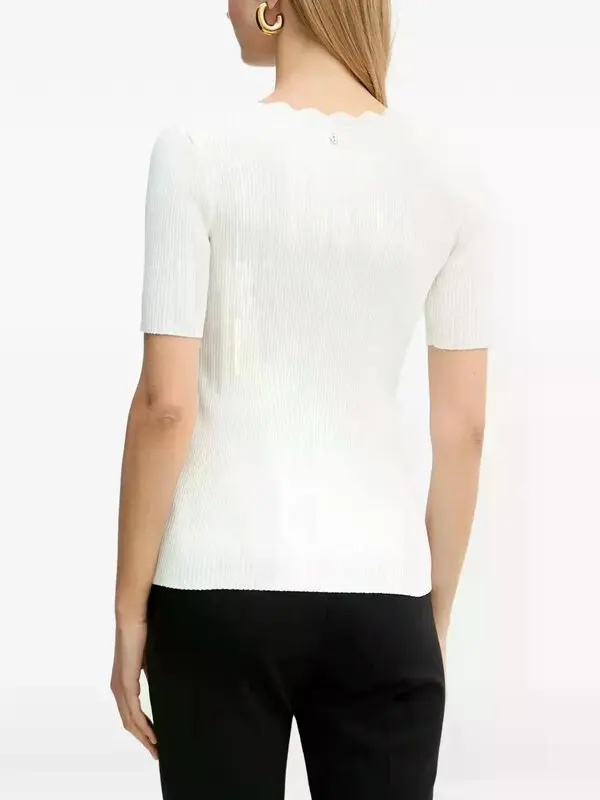 SILVIAN HEACH Scalloped Ribbed Top