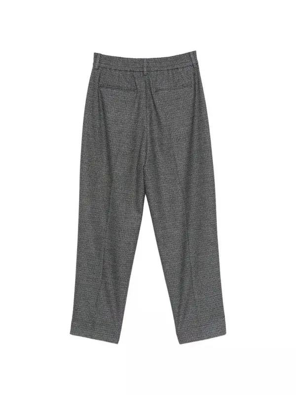 PT TORINO Houndstooth-pattern Pleated Tailored Trousers
