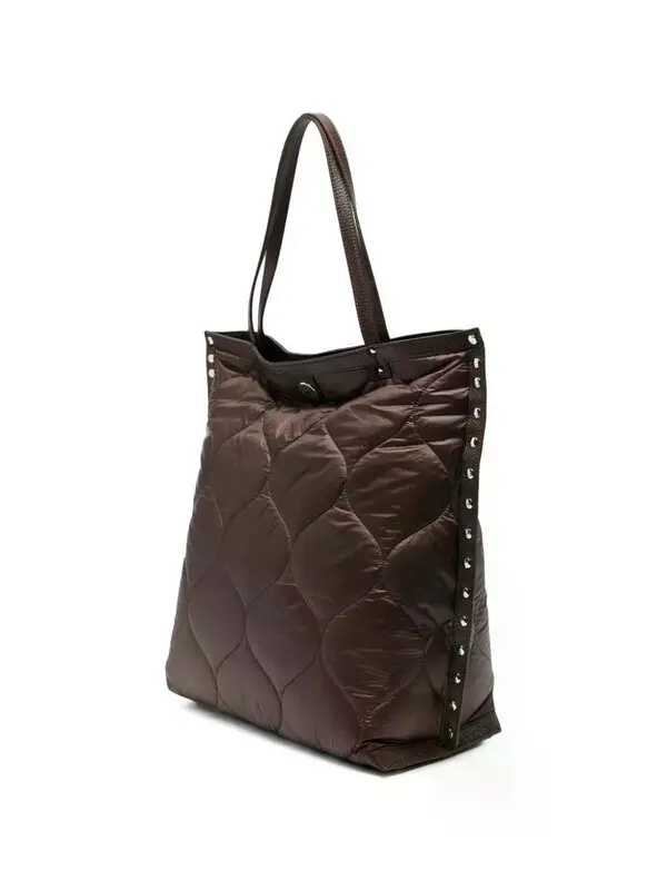 ZANELLATO Quilted Stud-embellished Tote Bag - Brown