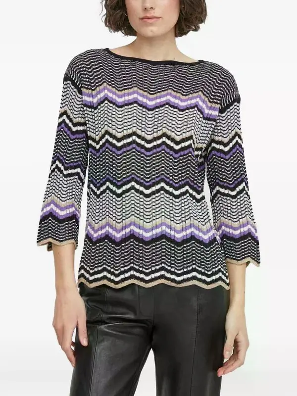 Sisley Zig-zag Pattern Top