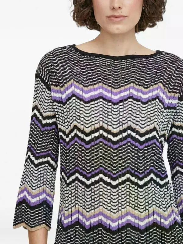 Sisley Zig-zag Pattern Top