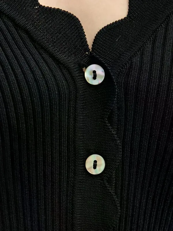 SILVIAN HEACH Scalloped Buttoned Cardigan