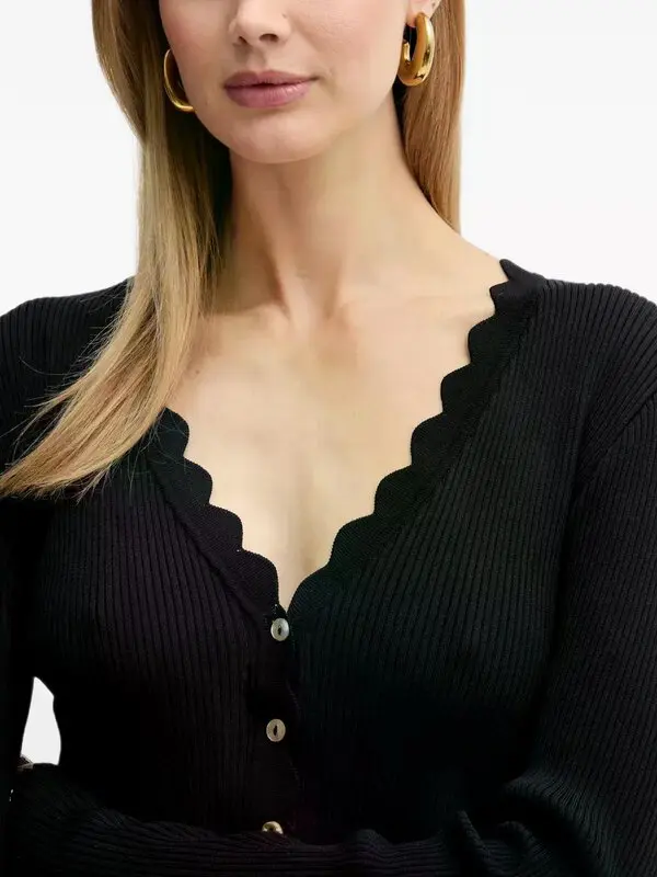 SILVIAN HEACH Scalloped Buttoned Cardigan