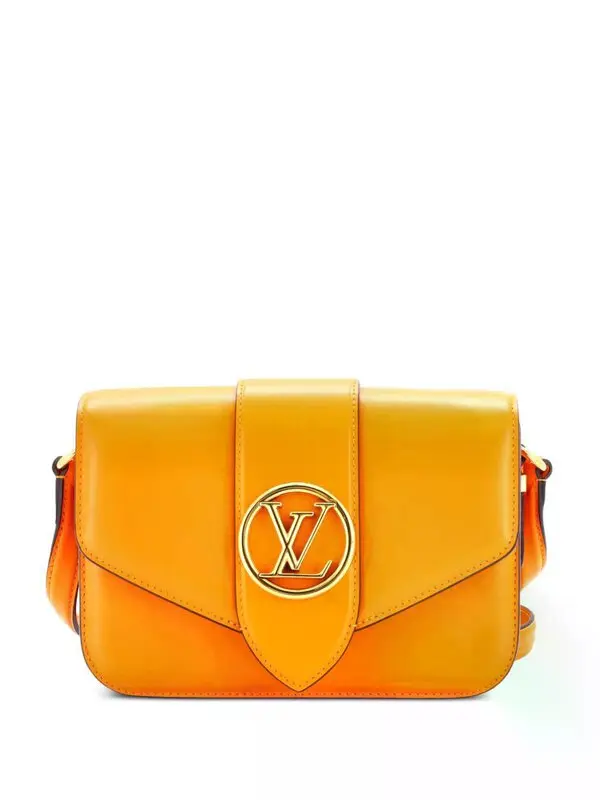 LOUIS VUITTON Pont 9 Leather Crossbody Bag - Orange