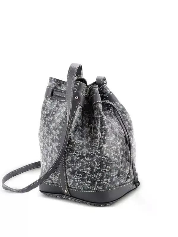 Goyard Petit Flot Coated Canvas Bucket Bag - Grey