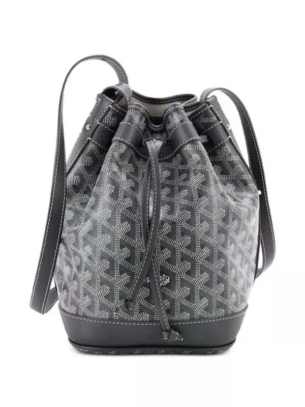 Goyard Petit Flot Coated Canvas Bucket Bag - Grey