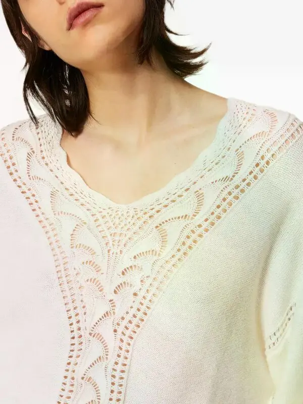 TWINSET Punched Wool-blend Wide Jumper