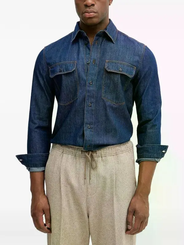 Sisley Buttoned Chest-pocket Shirt